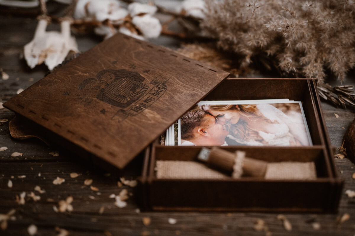 Insert Photo box 10x15cm + USB space - Woodenshop.co.uk