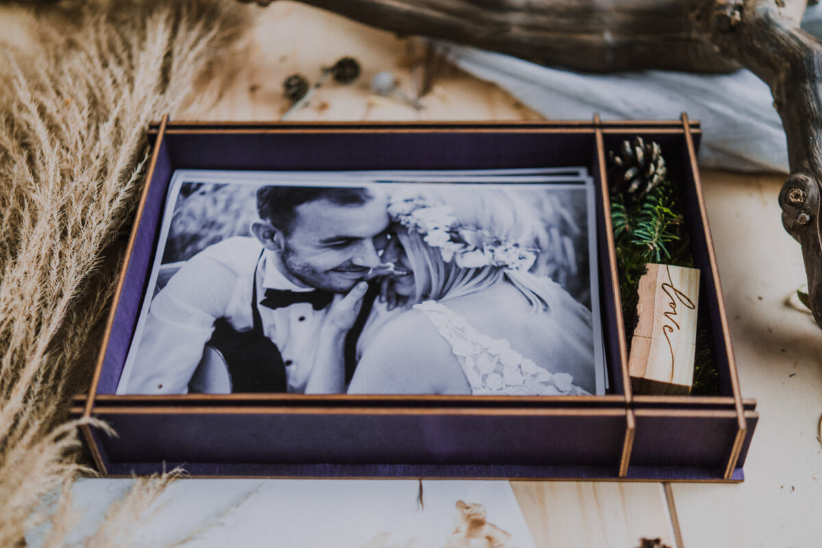 Insert Photo box 15x23cm + USB space - Woodenshop.co.uk